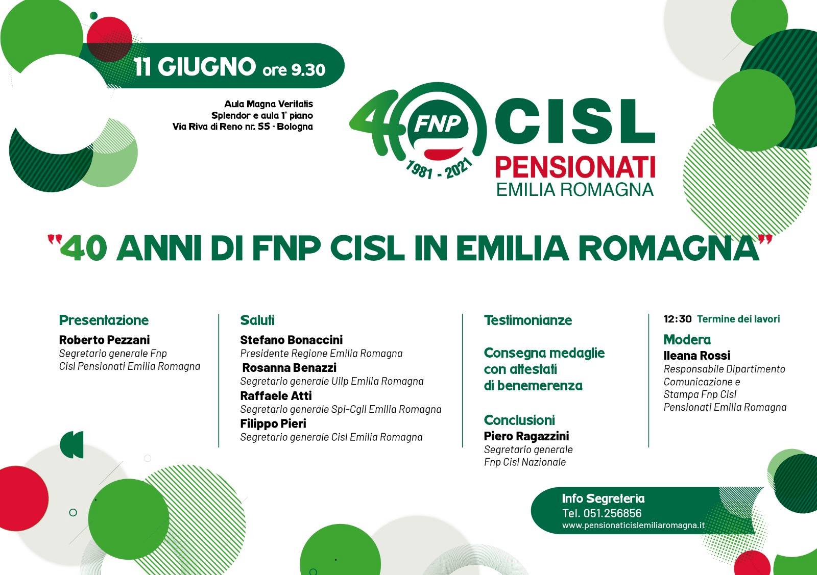 Sindacato Pensionati Cisl (Fnp) Emilia-Romagna: ‘40 anni e non dimostrarli’! - CISL Emilia Romagna