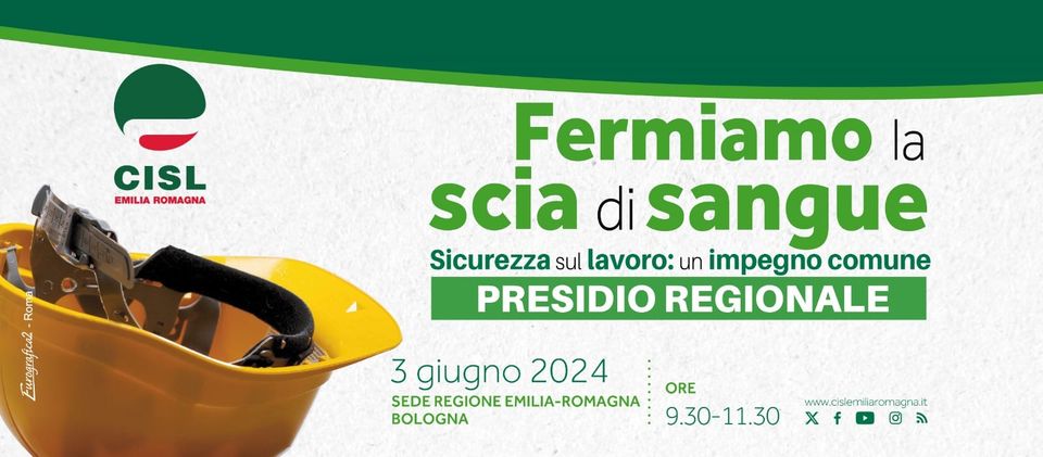 Morti bianche e infortuni sul lavoro: lunedì 3 giugno presidio Cisl ...